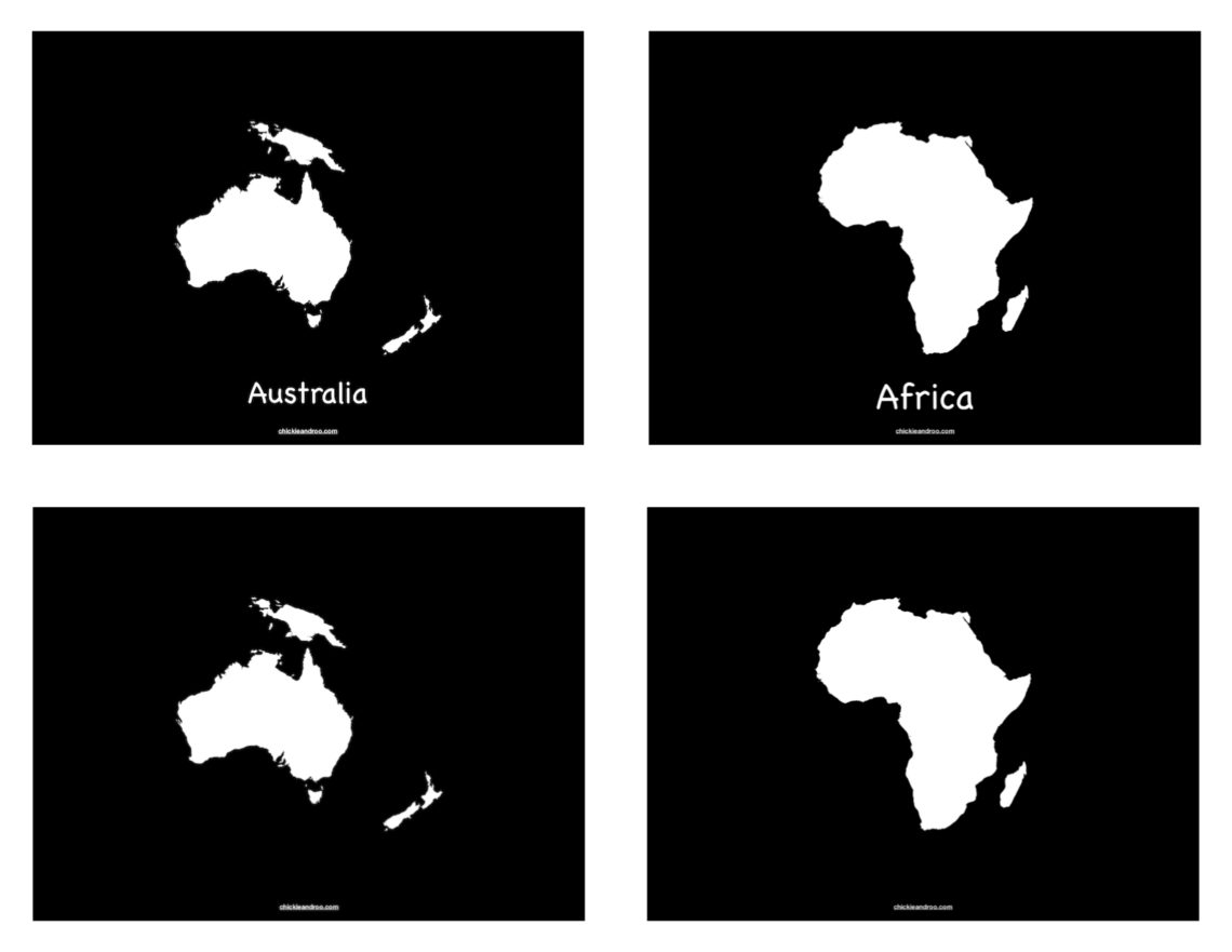 World Continents Geography Homeschool Flashcards - Chickie & Roo Homeschool