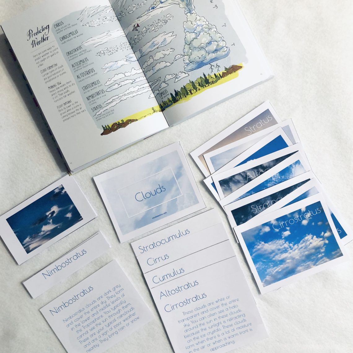 Clouds 3-Part Montessori Cards - Chickie & Roo Homeschool