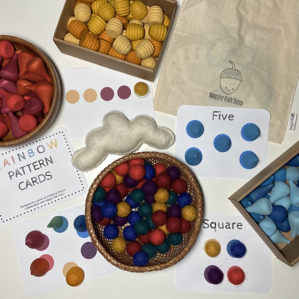 Rainbow Pattern Cards - Chickie & Roo Homeschool