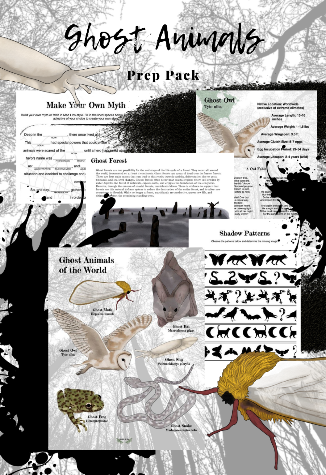 Prep Pack: Ghost Animals - Chickie & Roo Homeschool